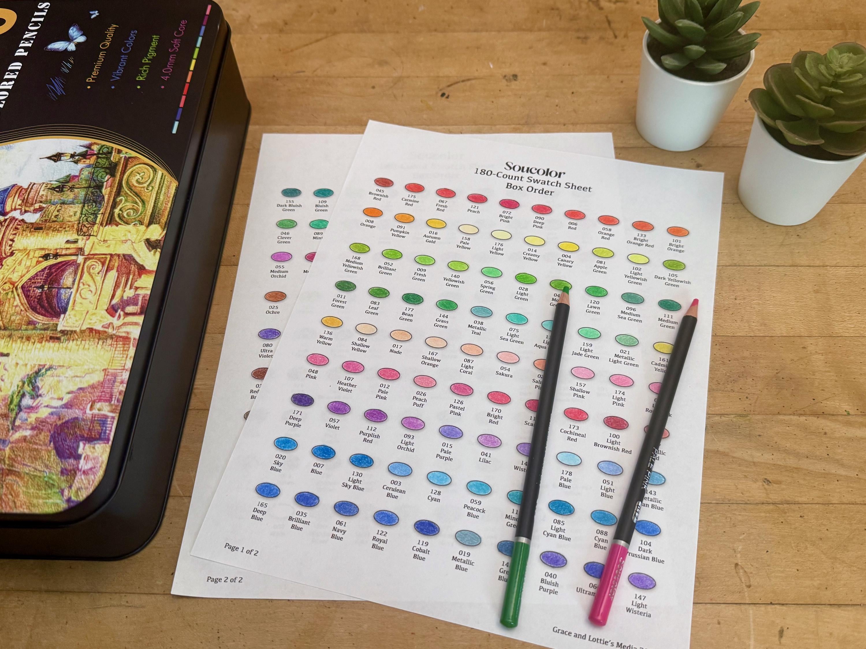 Soucolor 180 Swatch Chart Set (digital Download) - Etsy