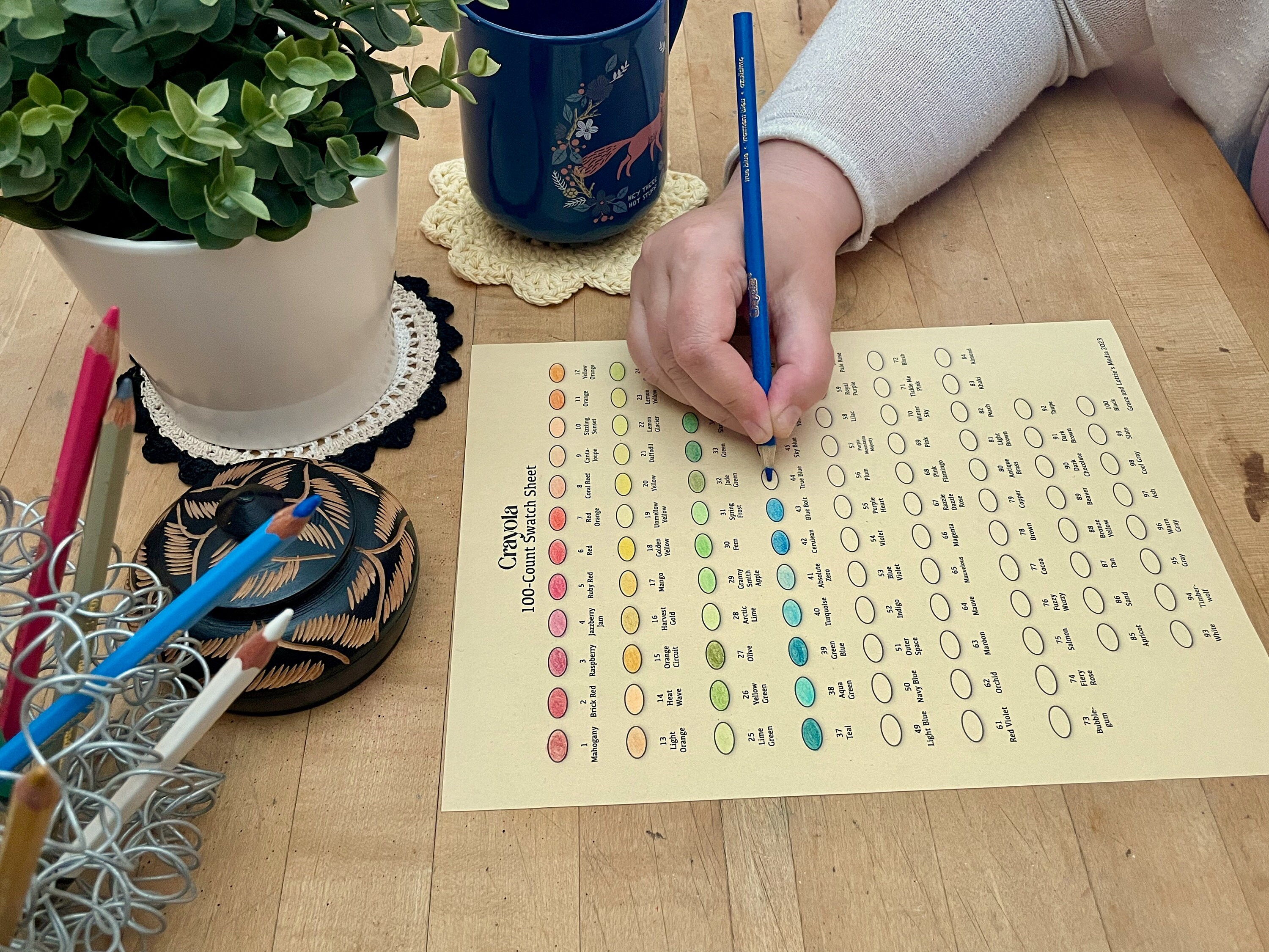 Crayola 100-count Swatch Sheet 2021 Order - Etsy