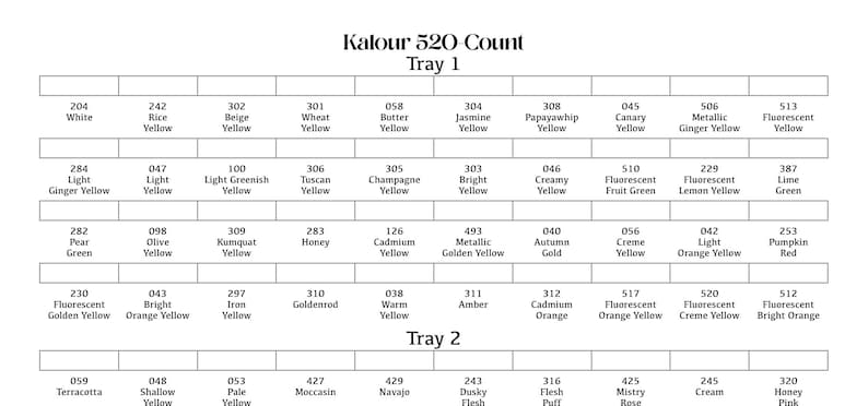 The Best Kalour 520 Gradient Swatch Sheet Set - Etsy