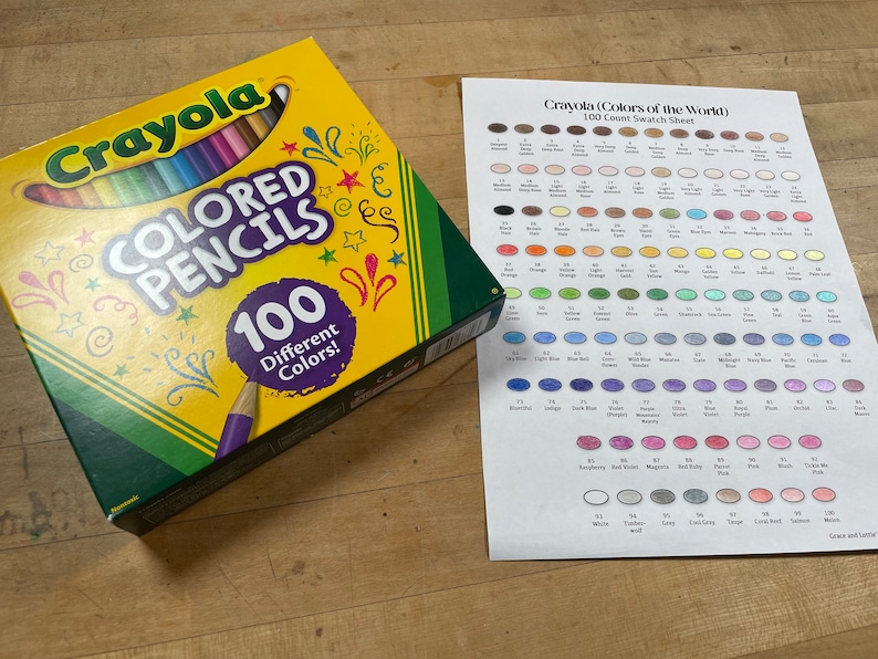 Crayola Colors of the World 100-count Swatch Sheet - Etsy