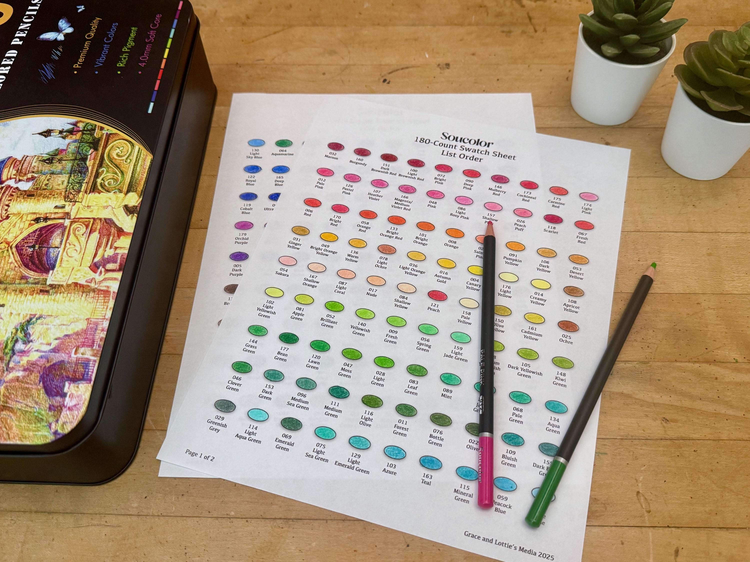 Soucolor 180 Swatch Chart Set (digital Download) - Etsy