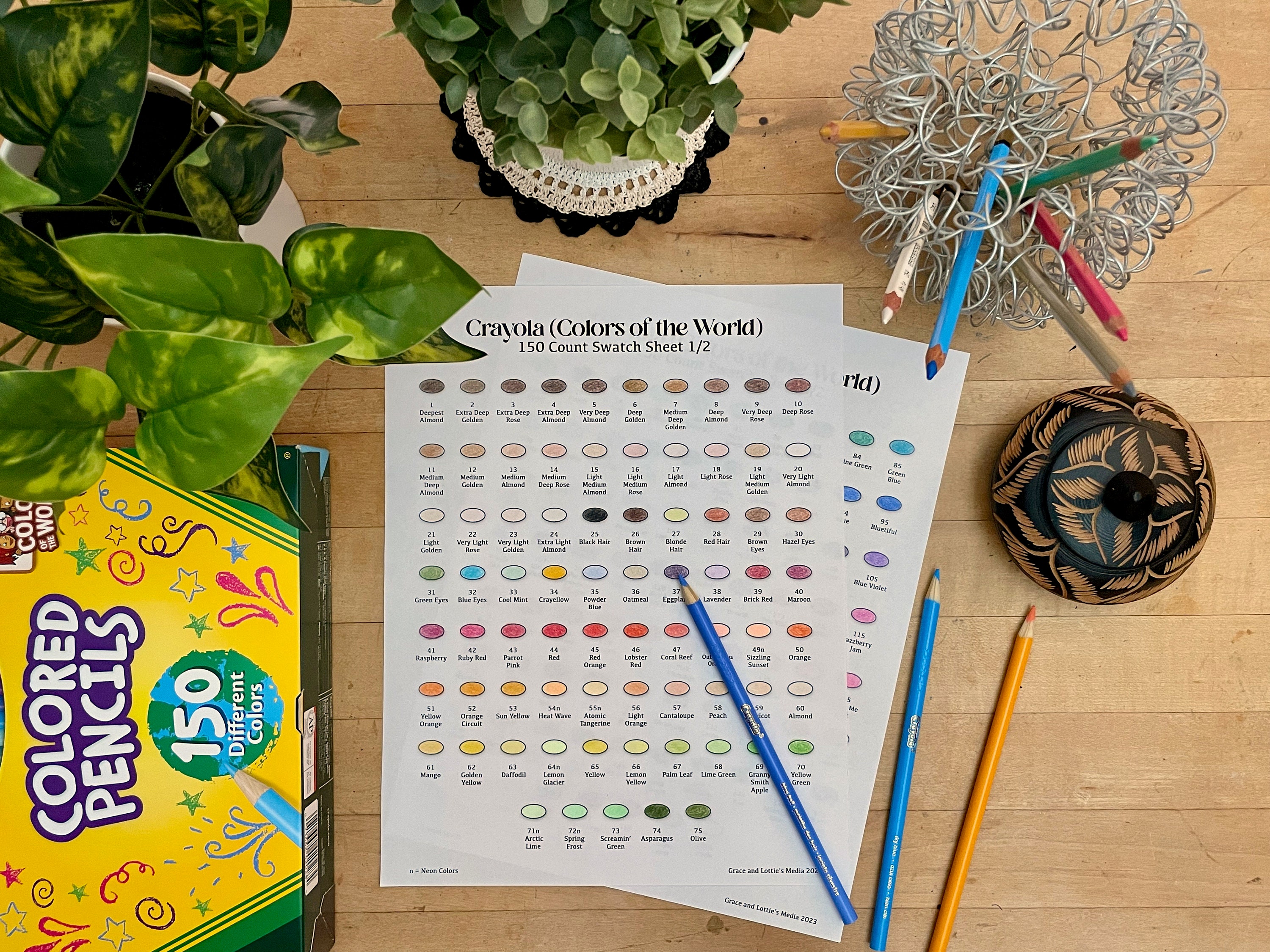 Crayola Colors of the World 150-count Swatch Sheet - Etsy