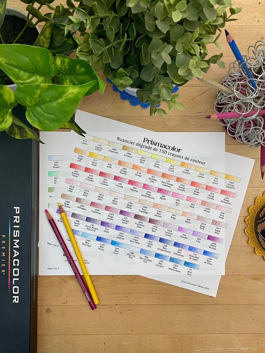 Prismacolor 150-count Gradient Swatch Sheet French Version - Etsy