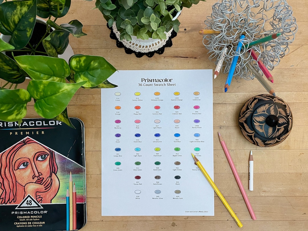 Prismacolor 36-count Swatch Sheet - Etsy