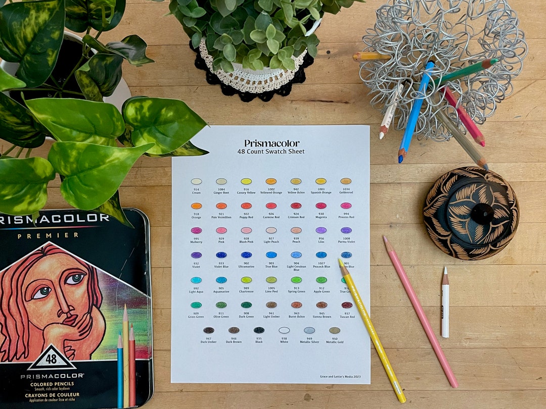 Prismacolor 48-count Swatch Sheet - Etsy