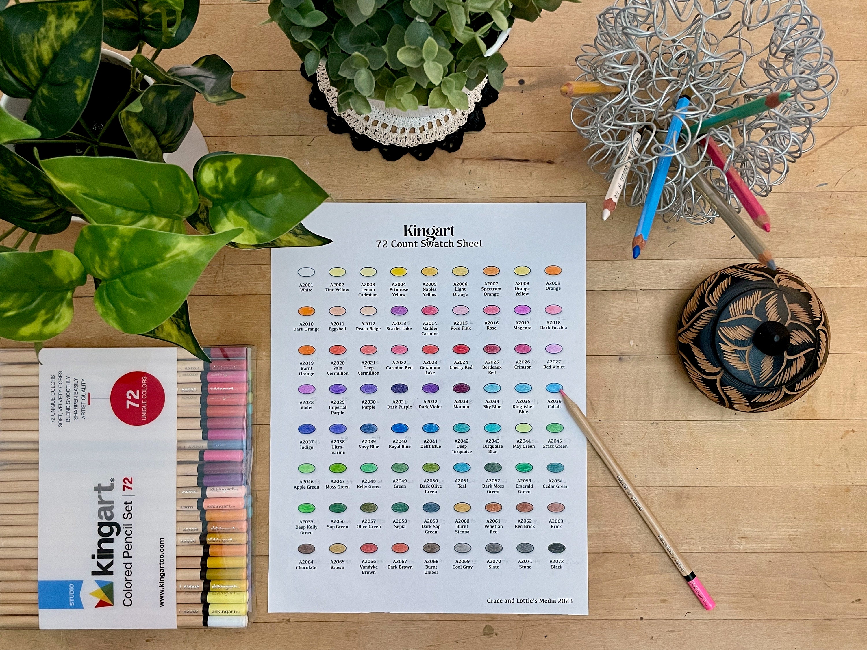 Kingart 72-count Pencil Swatch Sheet - Etsy