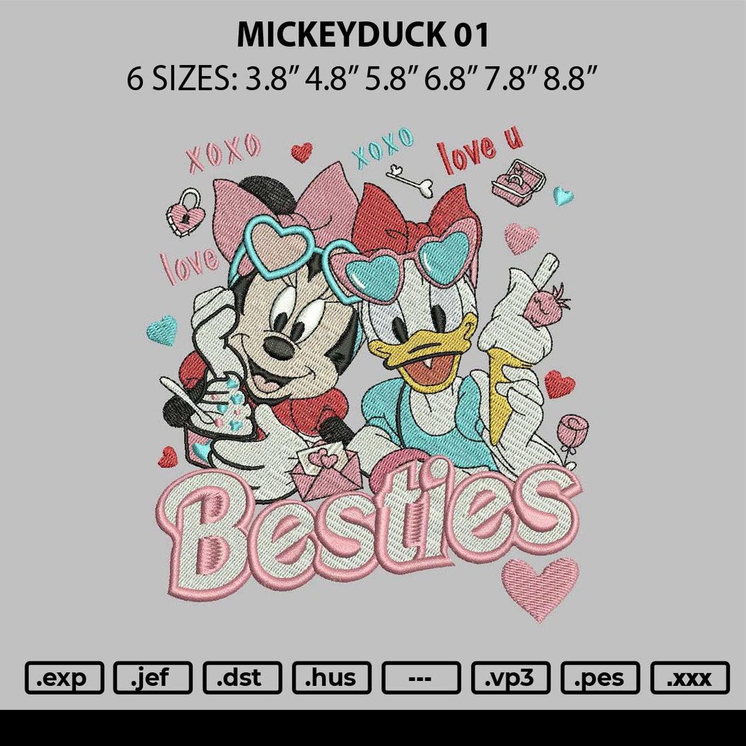 Minnie_duck_besties Embroidery Design - Etsy
