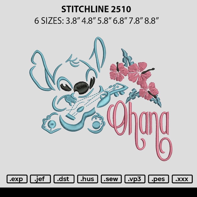 Stitch Ohana Embroidery Design - Etsy