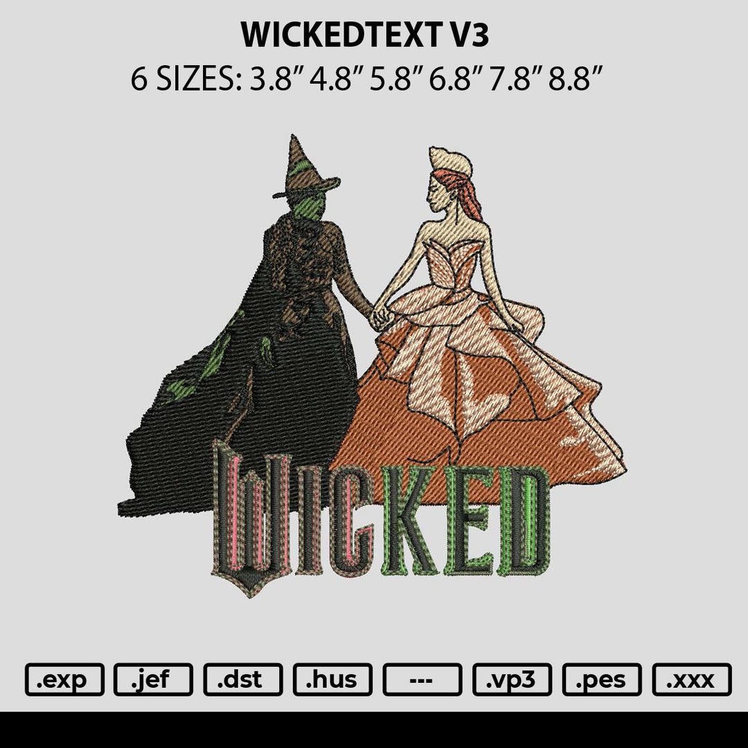 Witches Wicked Embroidery Design - Etsy
