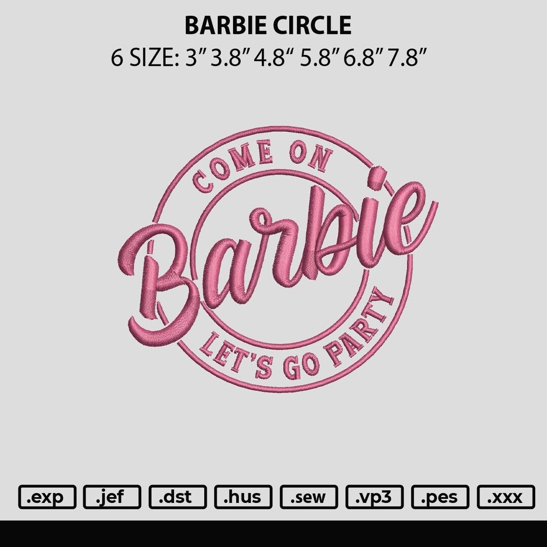 Barbie Logo Embroidery Design - Etsy