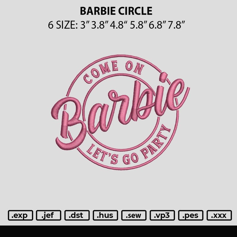 Barbie Logo Embroidery Design - Etsy