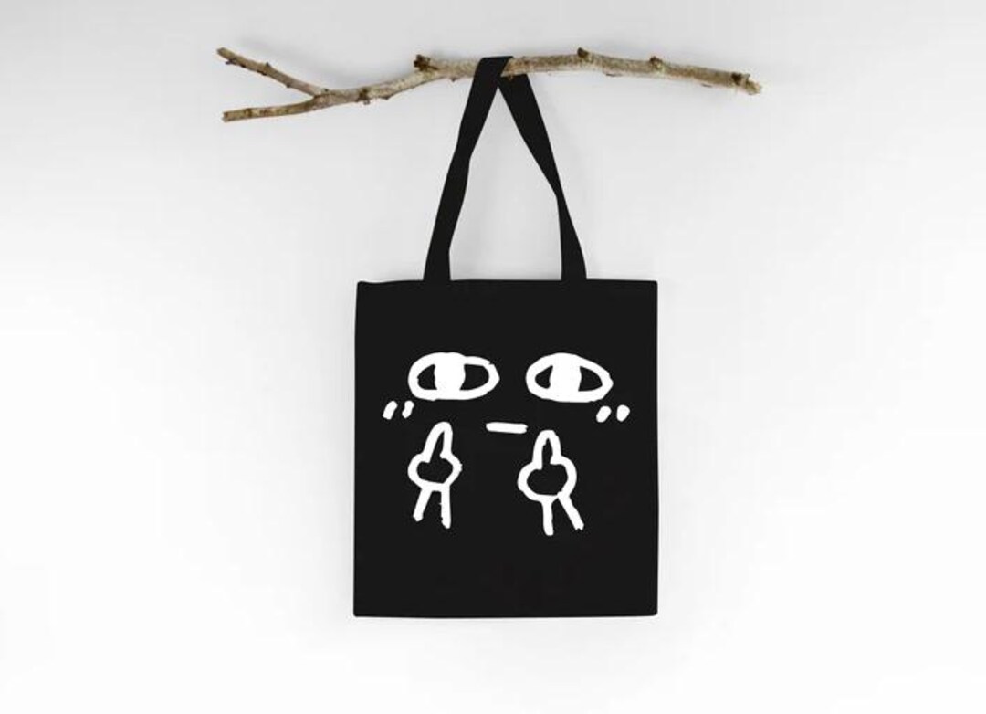 Funny Middle Finger Tote Bag, Funny Tote Bag, Tote Bag Gift, Cute Tote ...