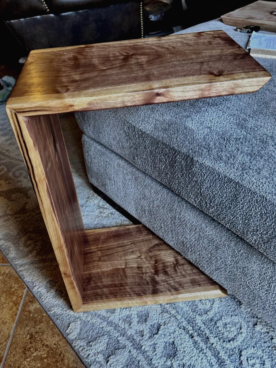 Black Walnut Living Room End Table With Waterfall Grain Pattern ...