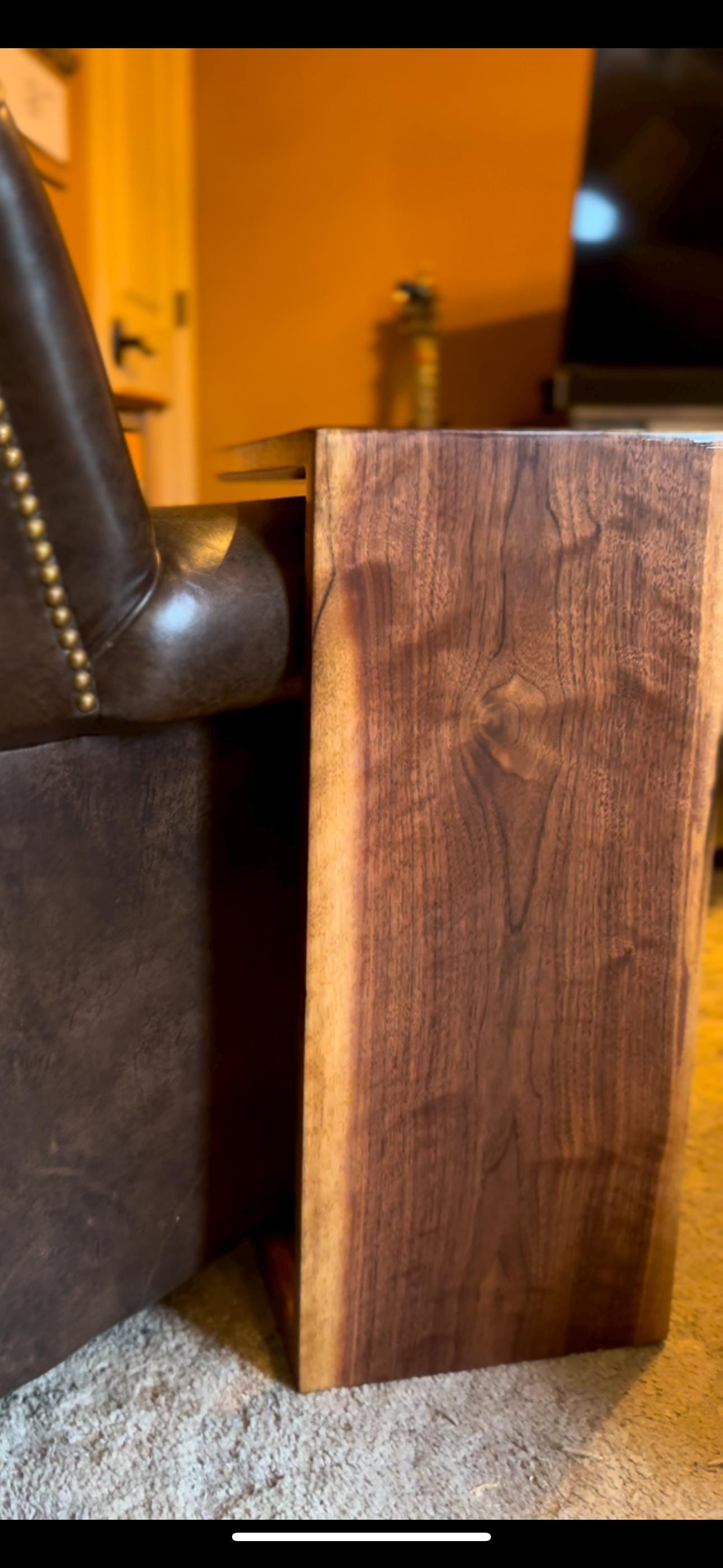 Black Walnut Living Room End Table With Waterfall Grain Pattern ...