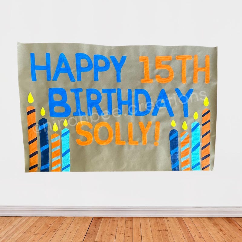 Brown Paper Birthday Sign - Etsy