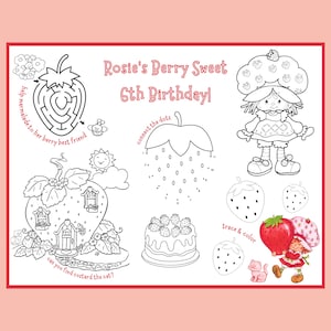 strawberry shortcake coloring pages 2003