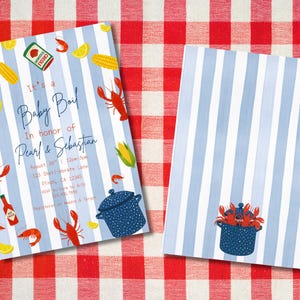 Made-to-order Digital Invitation | Crawfish Boil Baby Shower Invitation ...