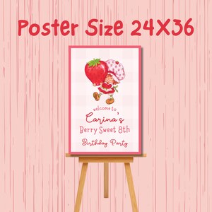 Made-to-order Digital Welcome Poster| Strawberry Vintage Shortcake ...