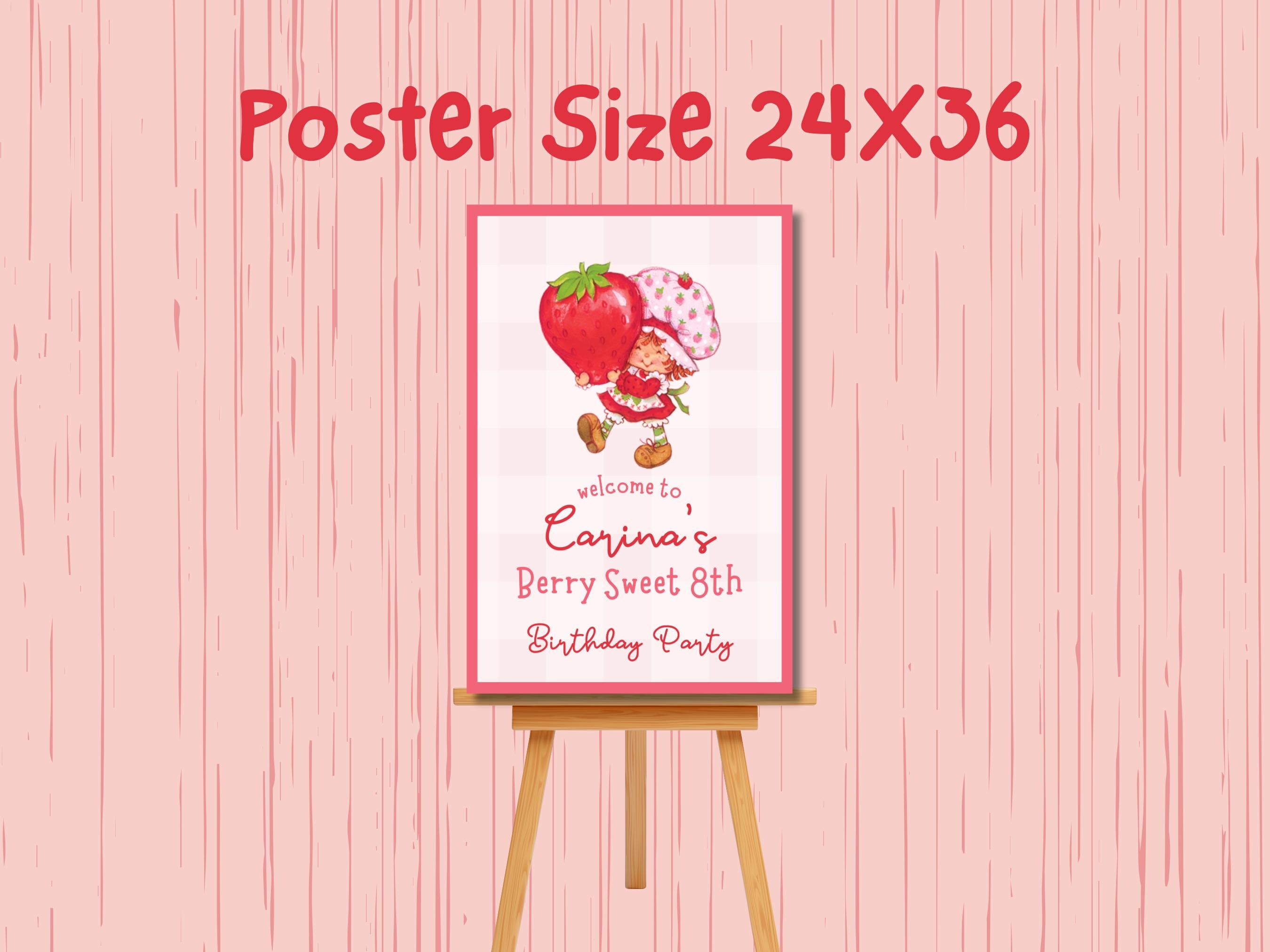 Made-to-order Digital Welcome Poster| Strawberry Vintage Shortcake ...
