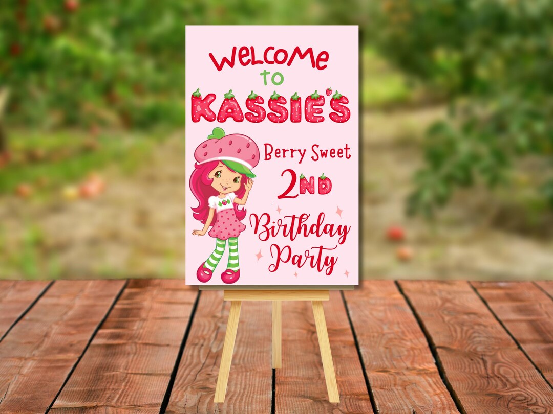 Made-to-order Digital Welcome Poster| Strawberry Shortcake Berry Sweet ...