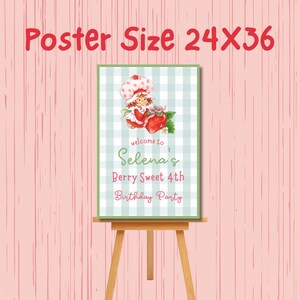 Made-to-order Digital Welcome Poster| Strawberry Vintage Shortcake ...