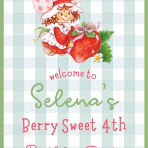 Made-to-order Digital Welcome Poster| Strawberry Vintage Shortcake ...