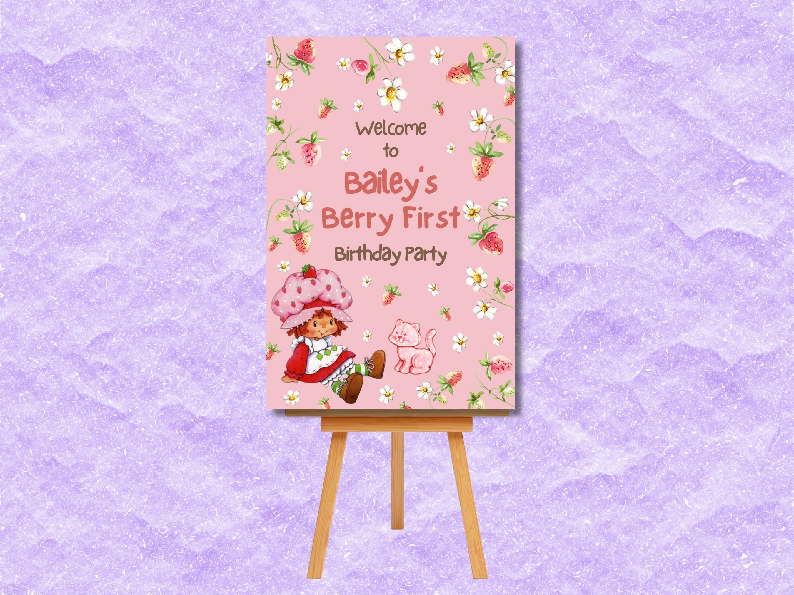 Made-to-order Digital Welcome Poster| Strawberry Vintage Shortcake ...