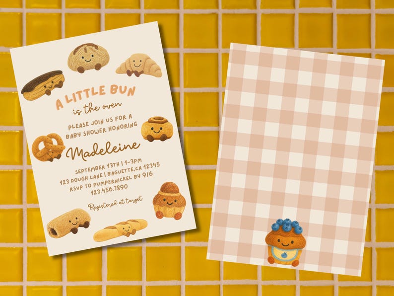 Made-to-order Digital Invitation | Bun in the Oven Baby Shower ...