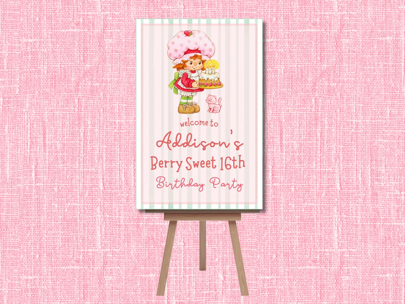 Made-to-order Digital Welcome Poster| Vintage Strawberry Shortcake ...