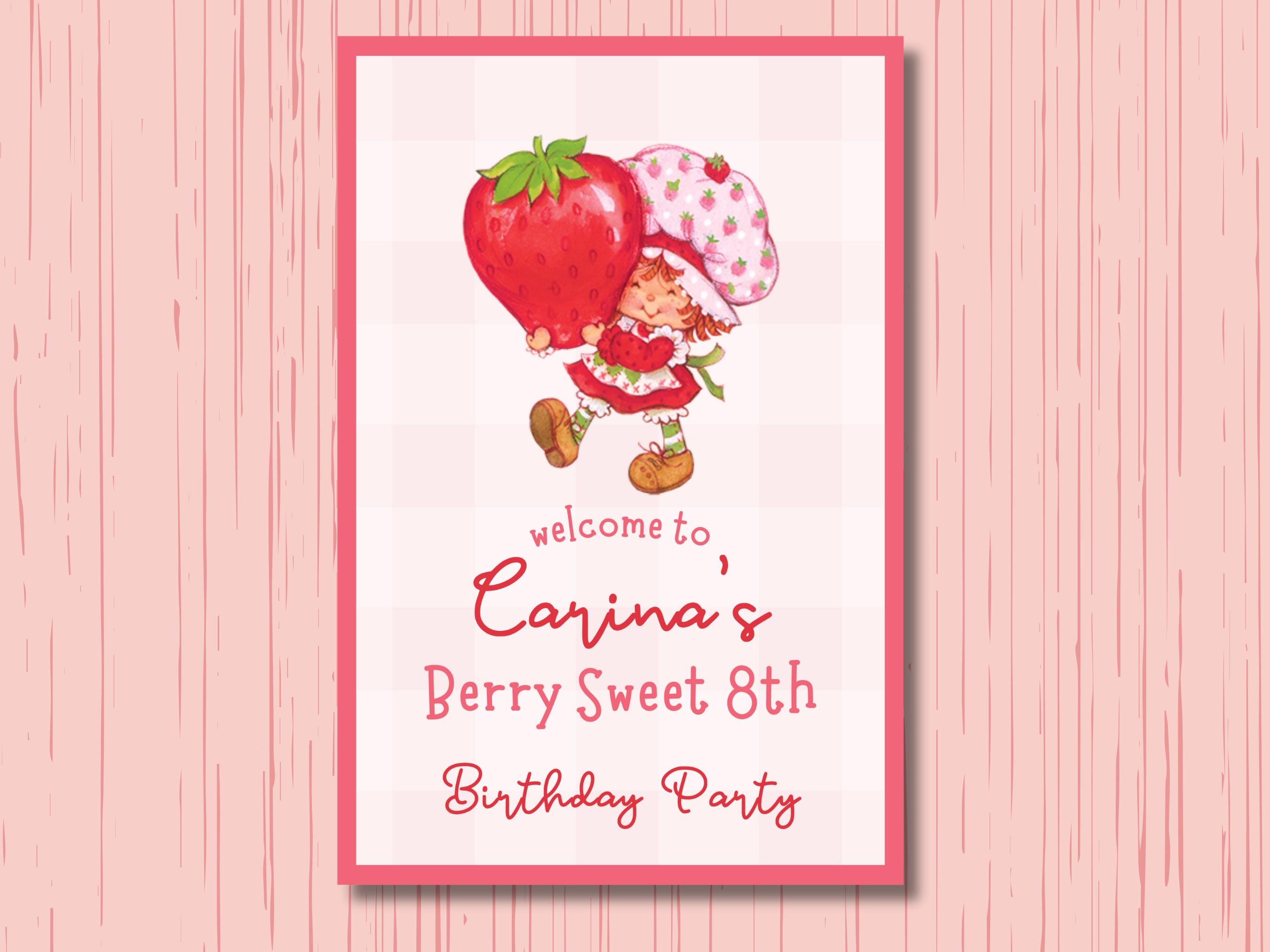 Made-to-order Digital Welcome Poster| Strawberry Vintage Shortcake ...
