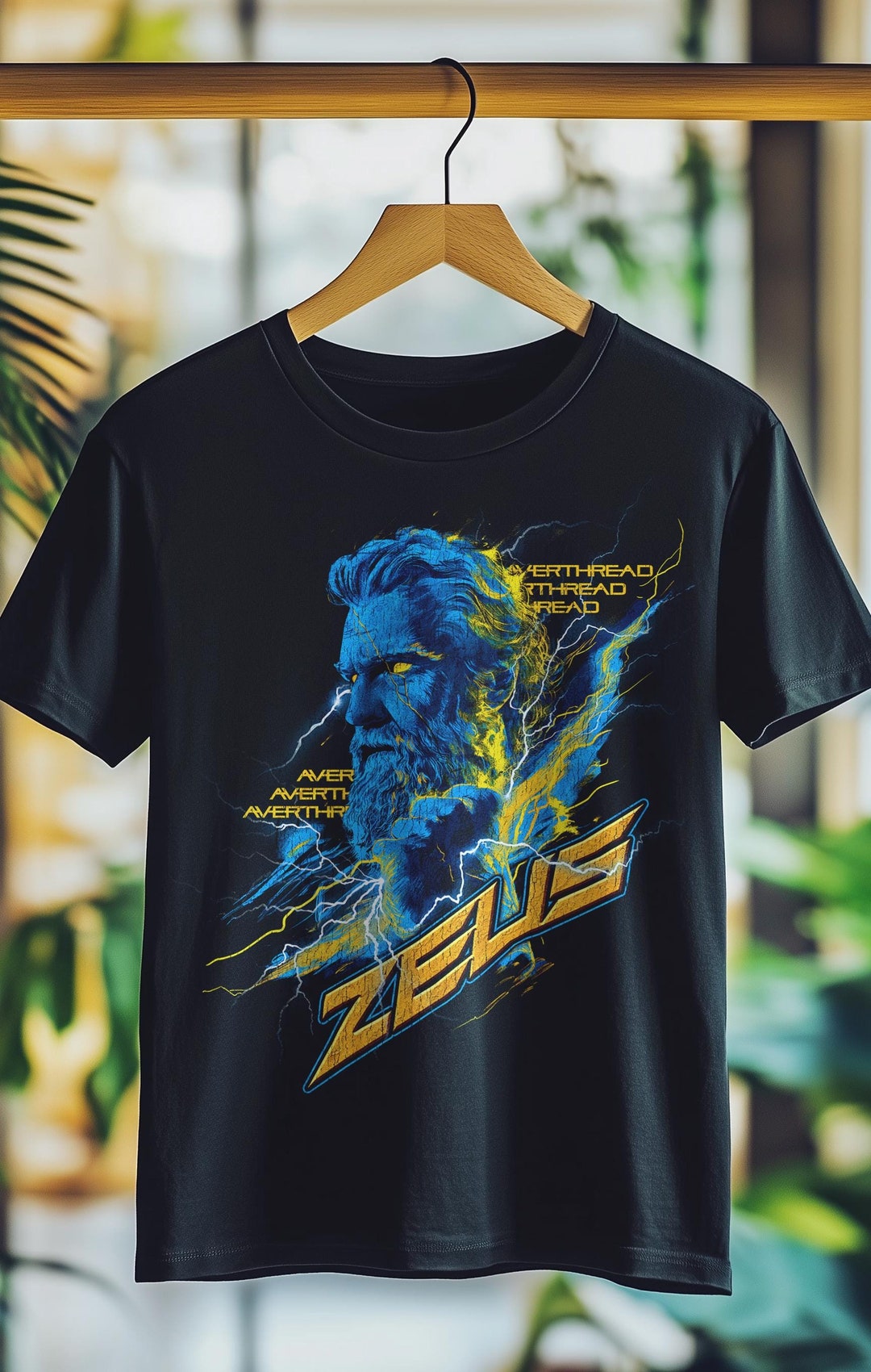 Zeus Graphic Tee Greek Mythology, King of Olympus T-shirt, Lightning ...