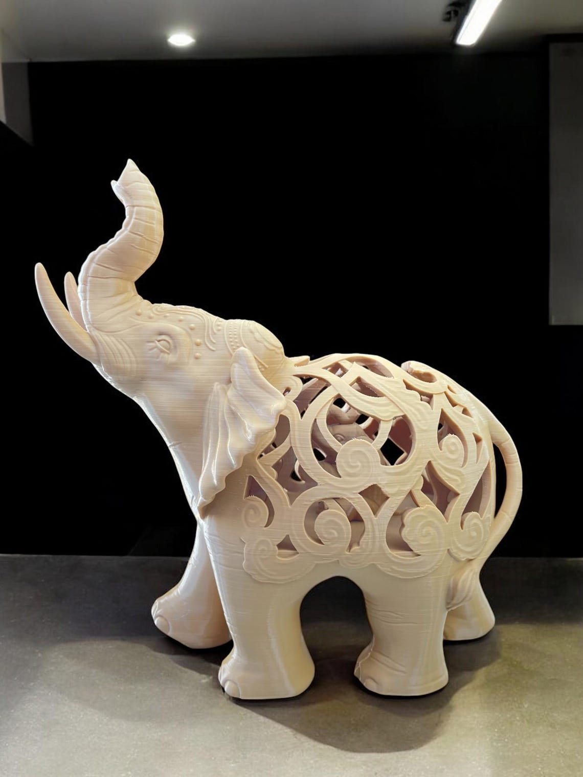 Lucky Infinity Elephant Ornate Decor - Custom Colors Available - Glow ...