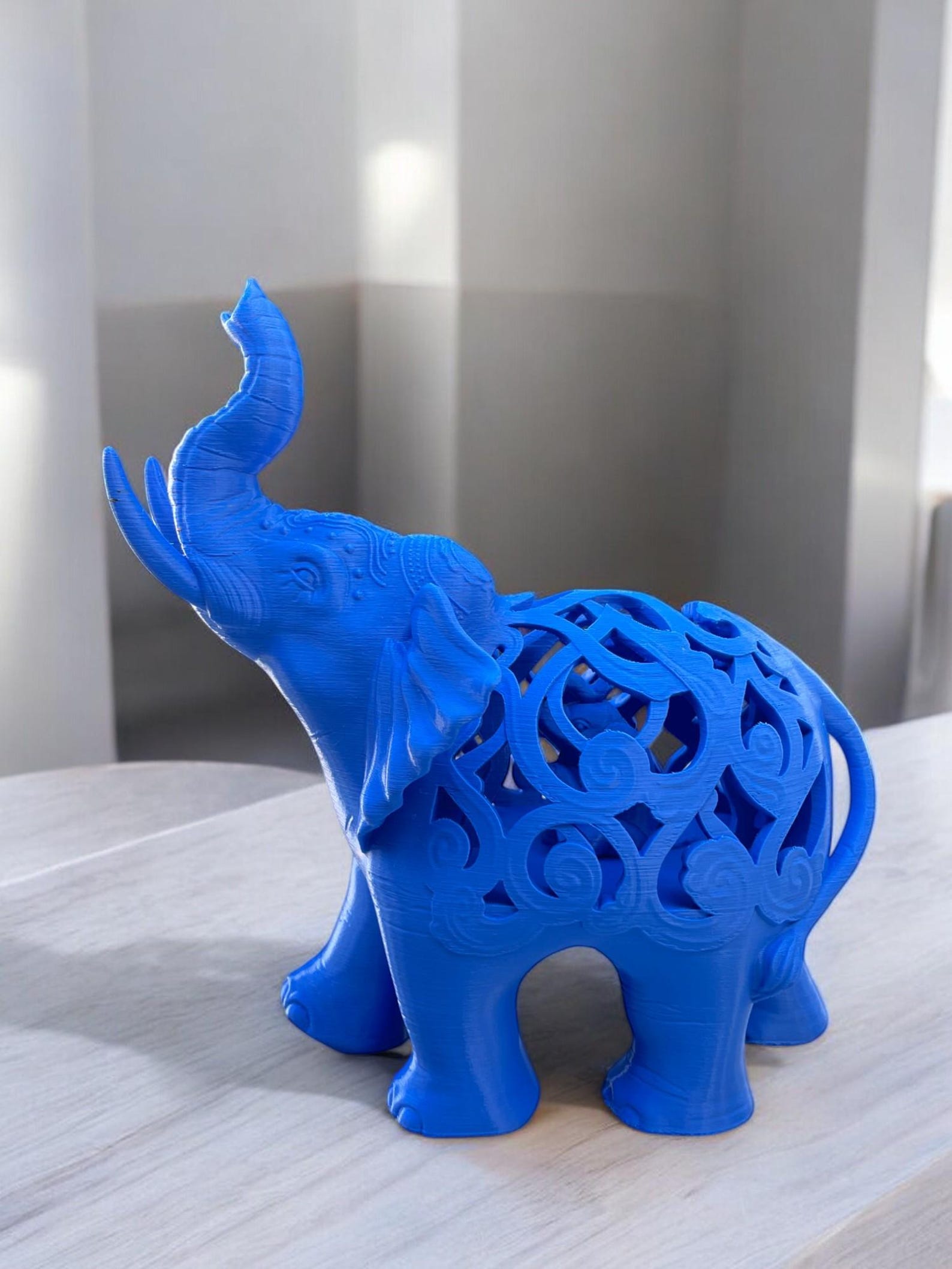 Lucky Infinity Elephant Ornate Decor - Custom Colors Available - Glow ...