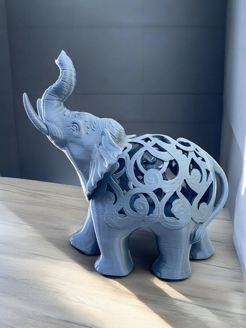 Lucky Infinity Elephant Ornate Decor - Custom Colors Available - Glow ...