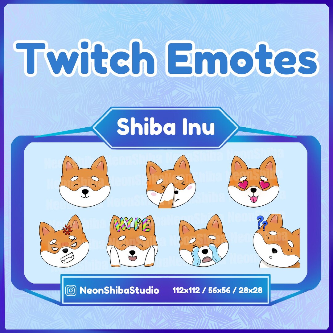 Shiba Inu Emotes | Twitch | Discord | Youtube | Streaming | Gaming ...