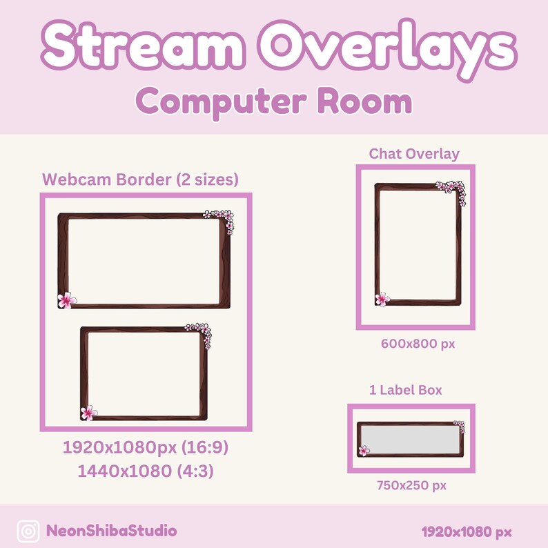 Animated Sakura Cherry Blossom Stream Overlay | Streamlabs Twitch OBS ...