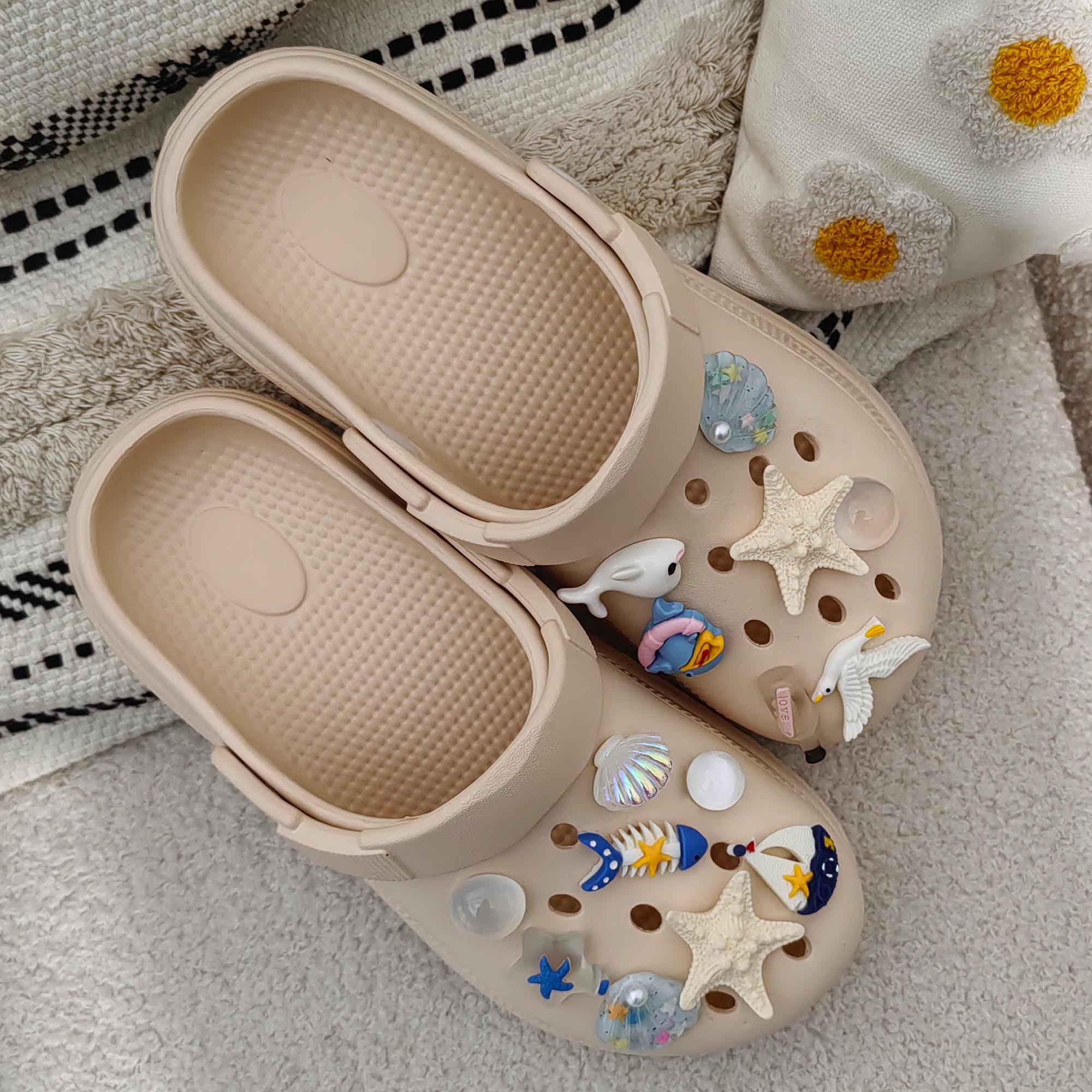 Set of 15 Seashell Starry Sky Shoe Charms Coastal Themed Decor for ...