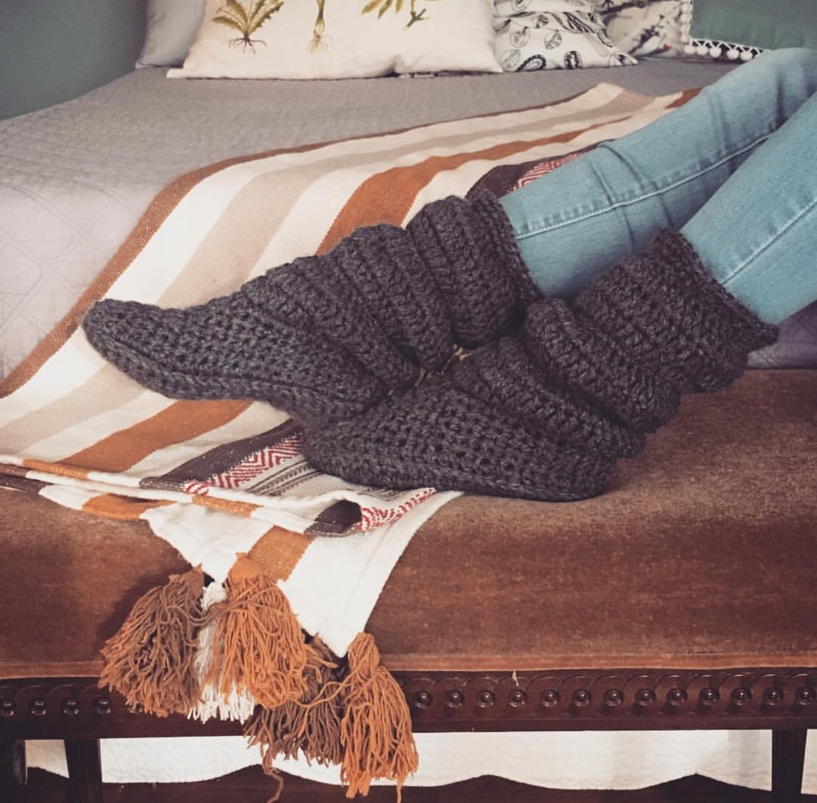 Crochet Pattern, Slipper Boots, US Womens Sizes 5-10, Digital Downloads ...