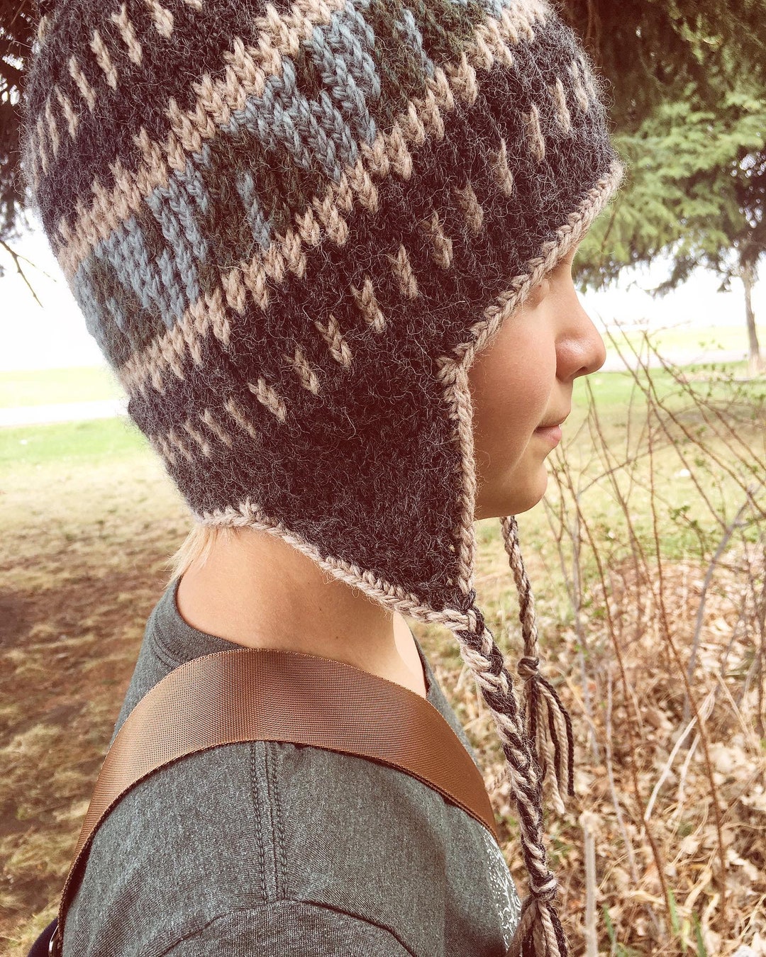 Knitting Pattern Machu Picchu Alpaca Earflap Hat Adult - Etsy New Zealand