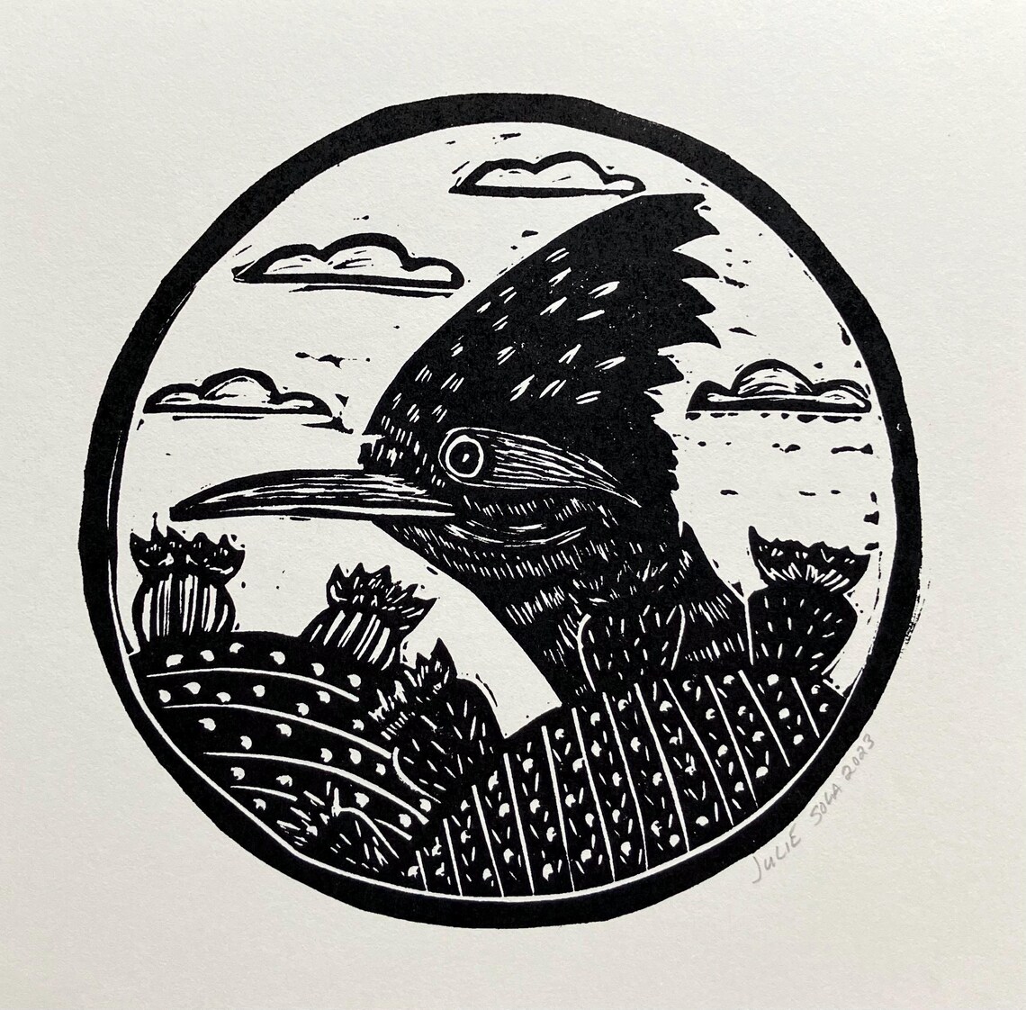 Cactus and Roadrunner - Etsy