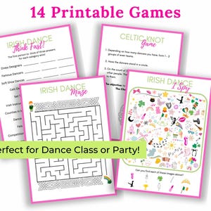 Irish Dance Activity Game Bundle | Instant Download | Printables - Etsy