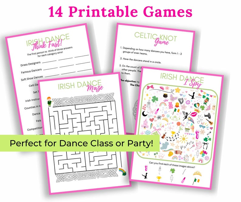 Irish Dance Activity Game Bundle | Instant Download | Printables - Etsy