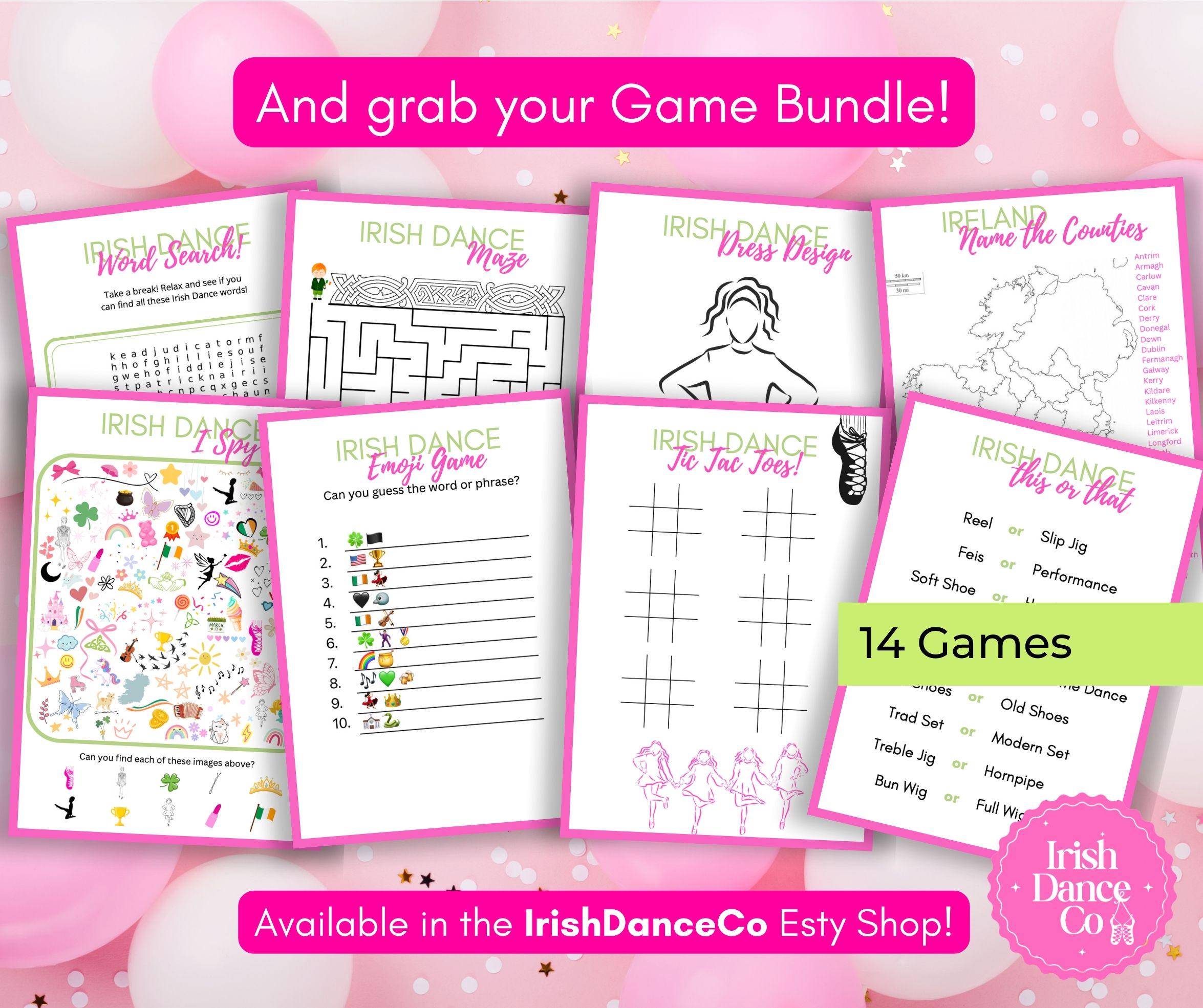 Irish Dance Bingo Game - Etsy