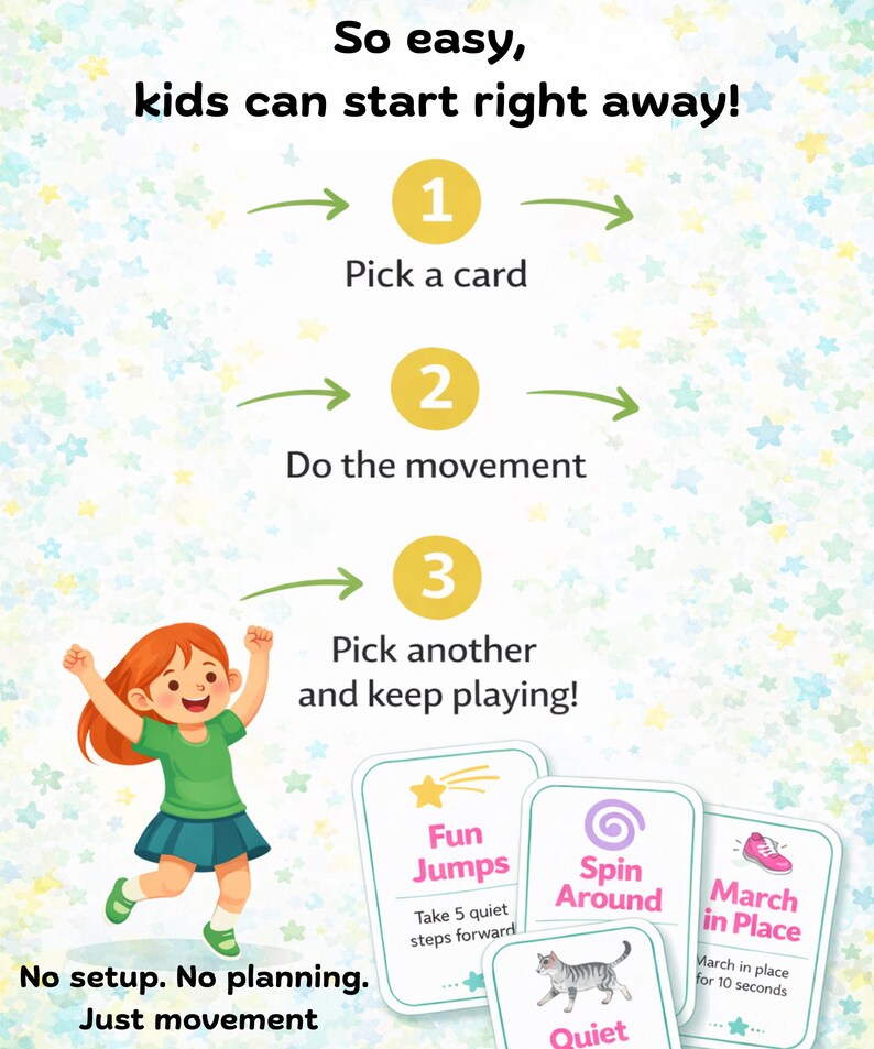Indoor Movement Games for Kids | Printable Active Play Cards | Brain ...