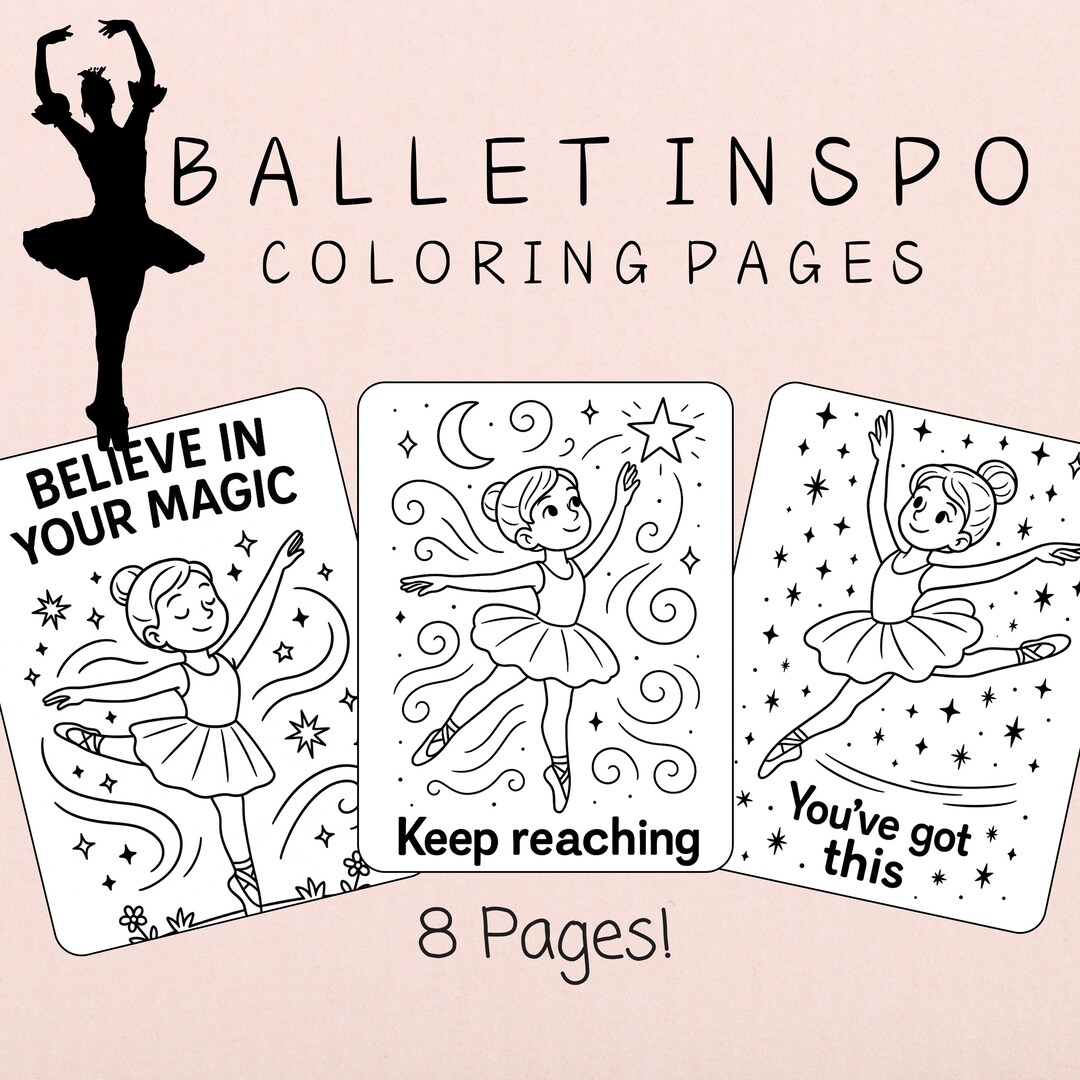 Ballet Coloring Pages for Kids – Affirmations Edition - Etsy