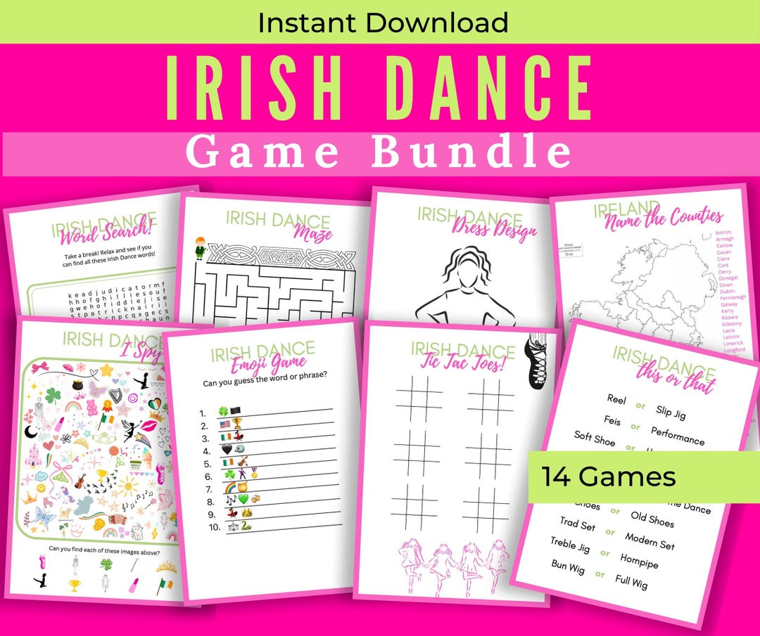 Irish Dance Activity Game Bundle | Instant Download | Printables - Etsy