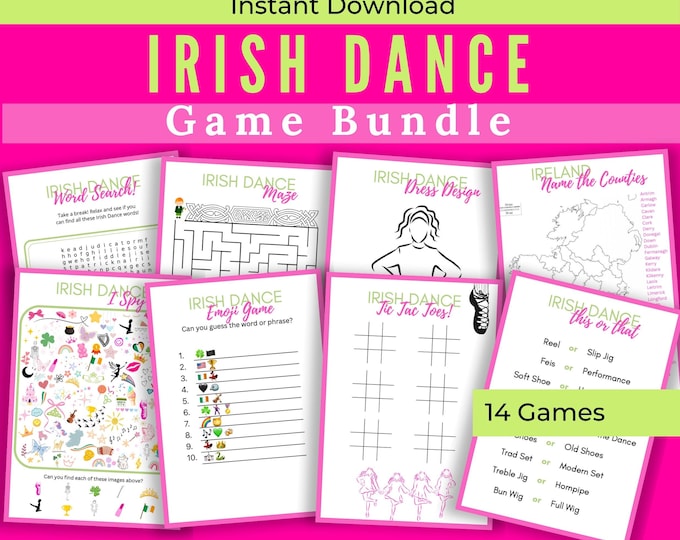 Irish Dance Activity Game Bundle | Instant Download | Printables - Etsy