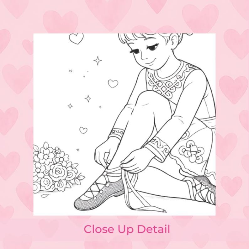 Irish Dance Valentine Coloring Pages Printable – Irish Dancer Coloring ...