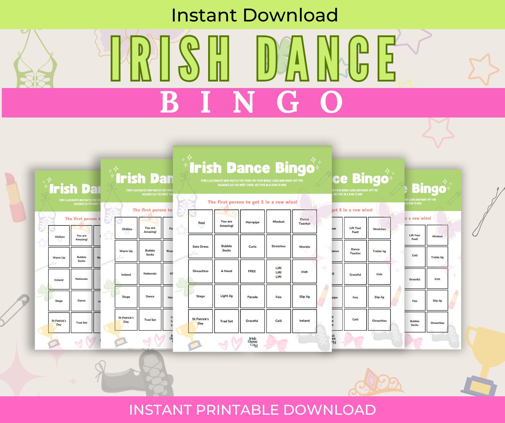Irish Dance Bingo Game - Etsy