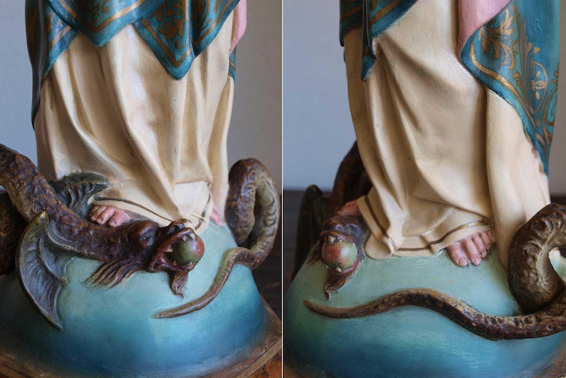 Litany of the Blessed Virgin Mary Statue 27.7 in / 70.5 Cm Devotion to ...